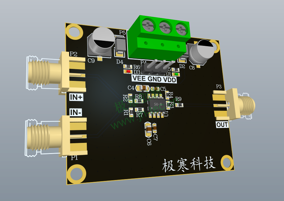 AD8130原理图PCB及如何使用经验分享 | 极寒钛博客网